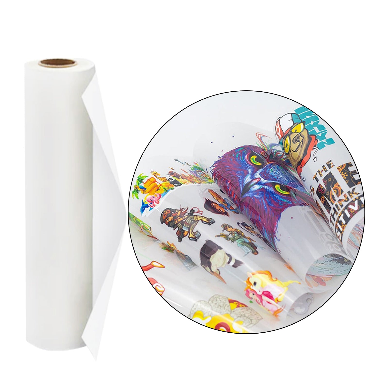Cold/Hot-Peel DTF Transfer Film Roll, Single-sided Matte Glossy DTF Fi ...