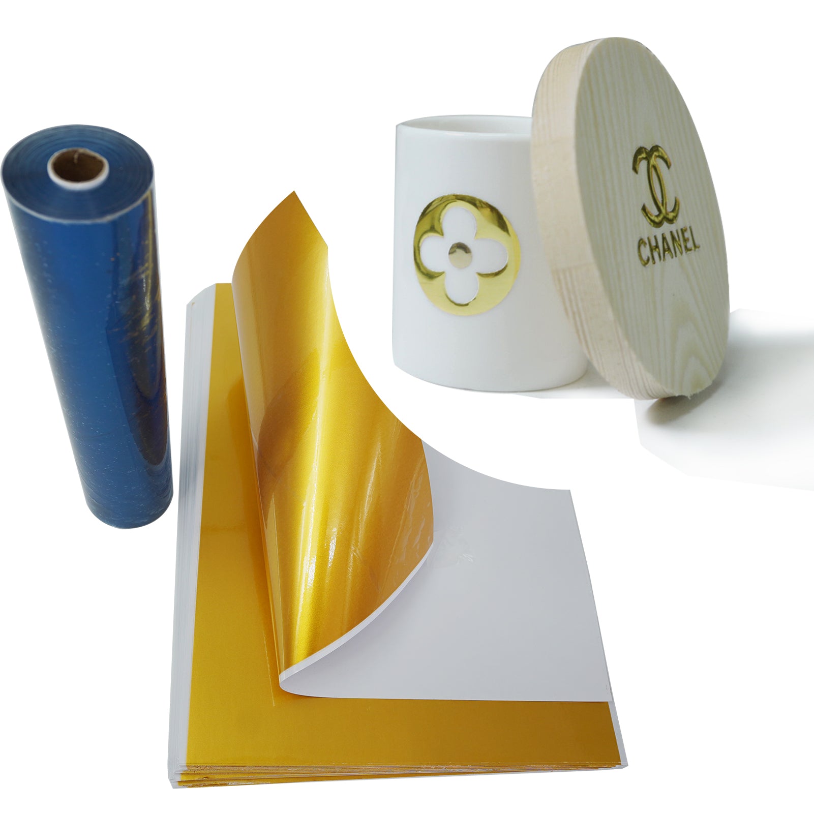 Permanent Adhesive Gold A film A3 and Positioning B FILM for DIY Clear ...