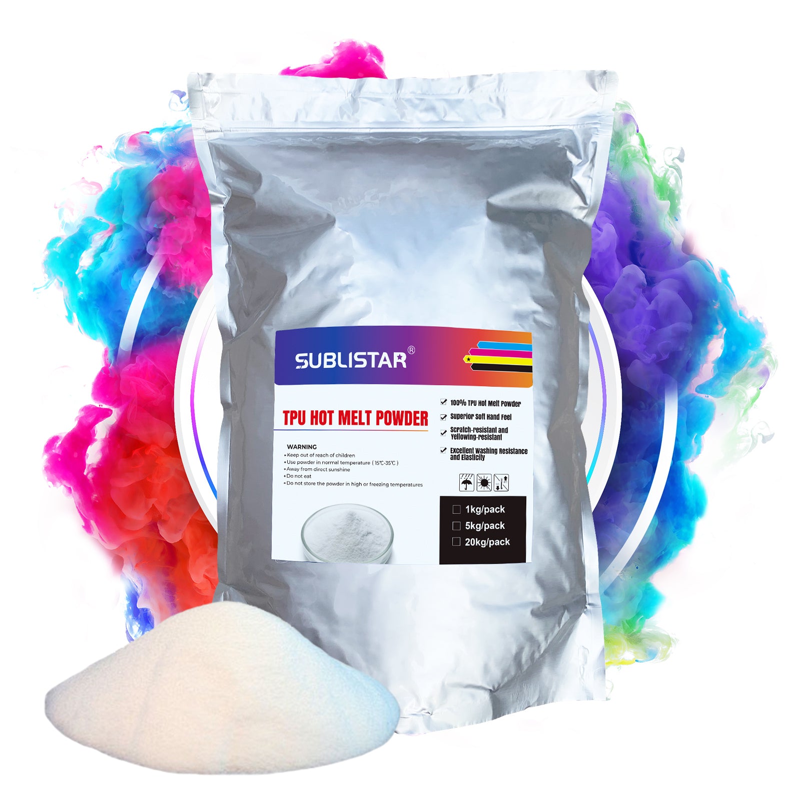 DTF Hot Melt Powder, Pure TPU Powder for Transfer Printing, Compatible ...