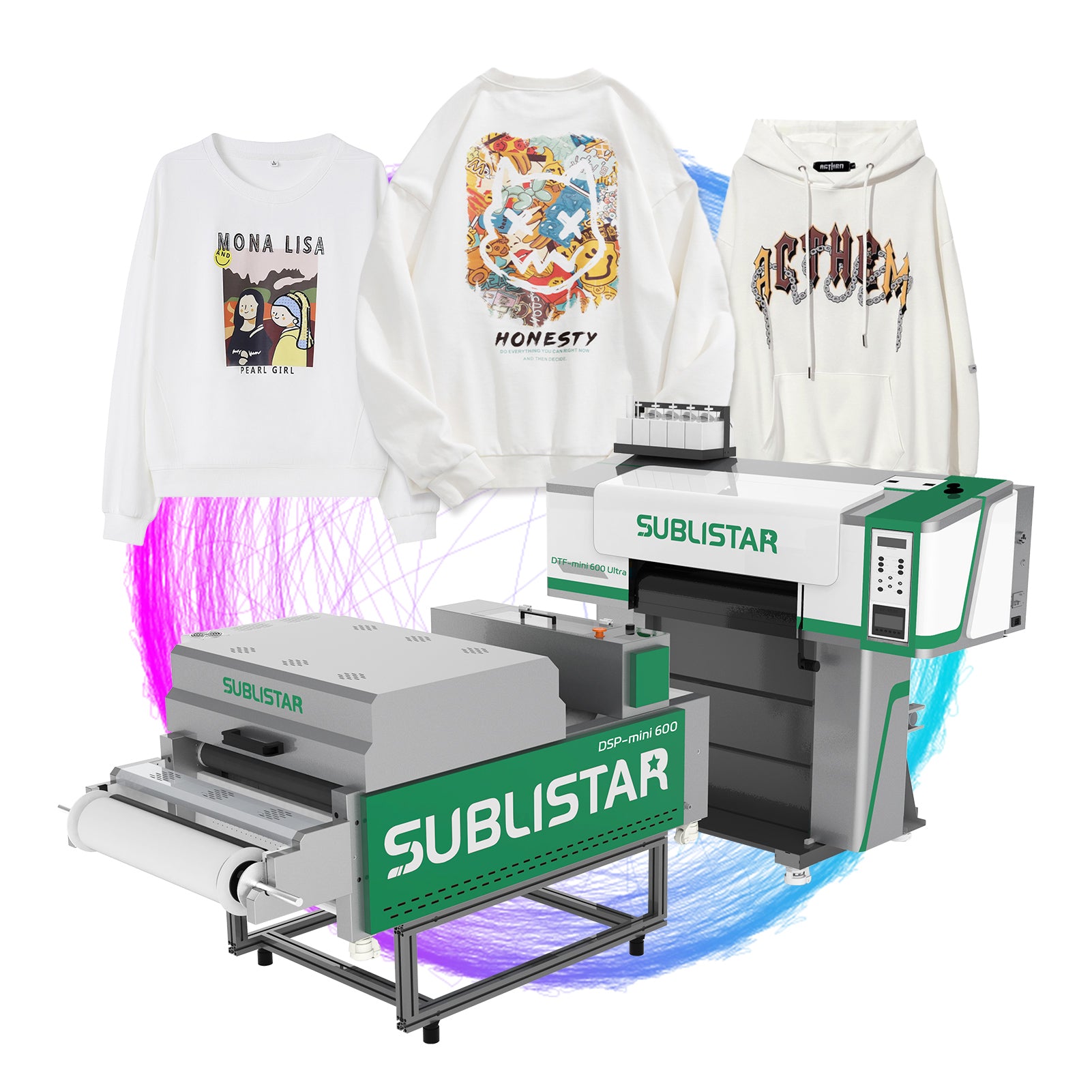 Sublistar 24" Mini-600 Ultra DTF Printer & S9 Shaker Oven With Dual I3