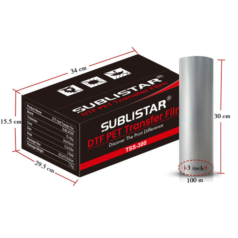 Premium Metallic Silver Foil DTF Film, Direct to Film Transfer Printin ...